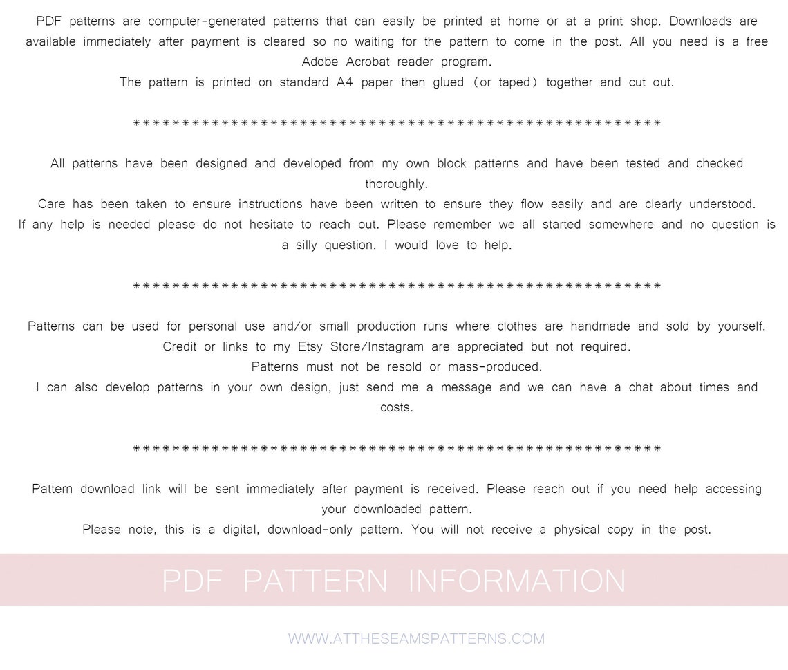 Sewing Pattern | Winter Long Sleeve Shift Dress | Digital PDF File ...