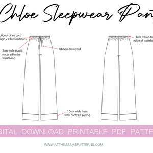 Pj Sewing Pattern | Classic Winter Pyjama Summer Set | Digital PDF File ...