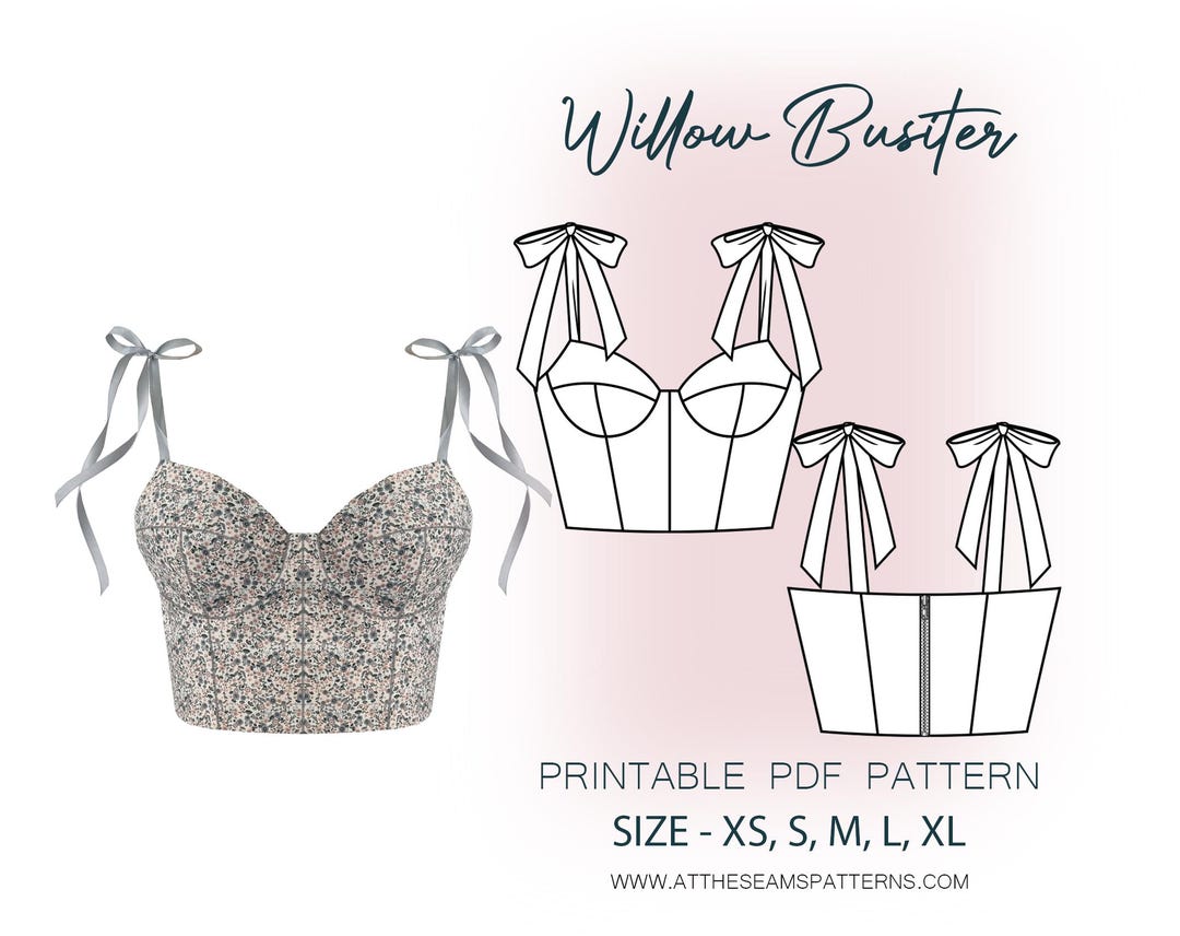 Sewing Pattern | Sweetheart Bustier Strapless Bodice | Digital PDF File ...
