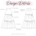 Plus Size Sewing Pattern | Tiered Maxi Full Length Skirt | Digital PDF ...