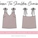 Sewing Pattern Sierra Tie Shoulder Camisole Digital PDF - Etsy