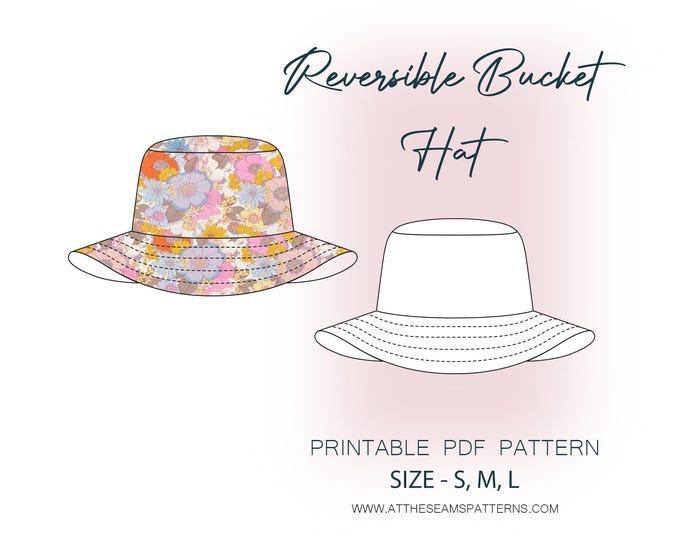 Bucket Hat Digital Sewing Pattern Sizes 58 / 59 / 60 | Model No. 690 ...