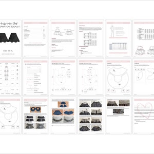 Sewing Pattern Plus Size Mini Skirt With Frill Digital PDF File ...