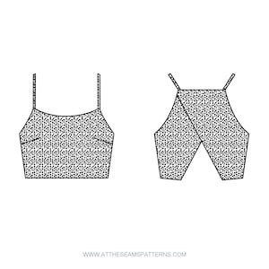 Sewing Pattern | Open Back Crop Top | Digital PDF File, Instant ...