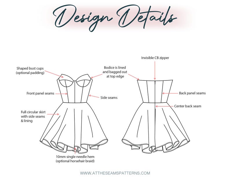 Plus Size Sewing Pattern | Willow Bustier Dress | Digital PDF File ...