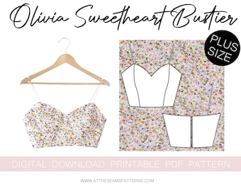 Sewing Pattern Sweetheart Bustier Strapless Bodice Digital | Etsy
