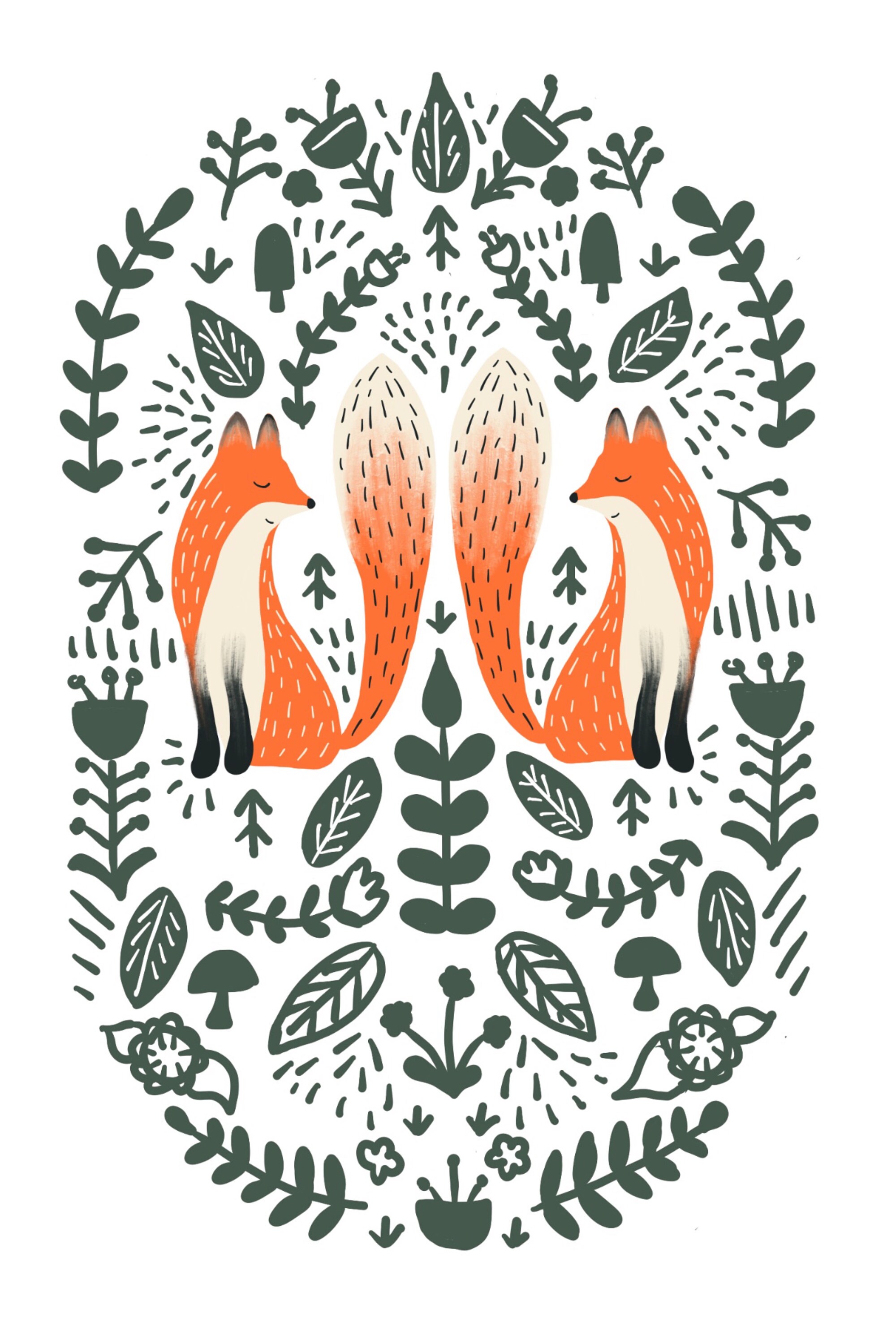 Arte descargable, Fox Lore, Fox Folk Lore, Descarga instantánea, Arte ...