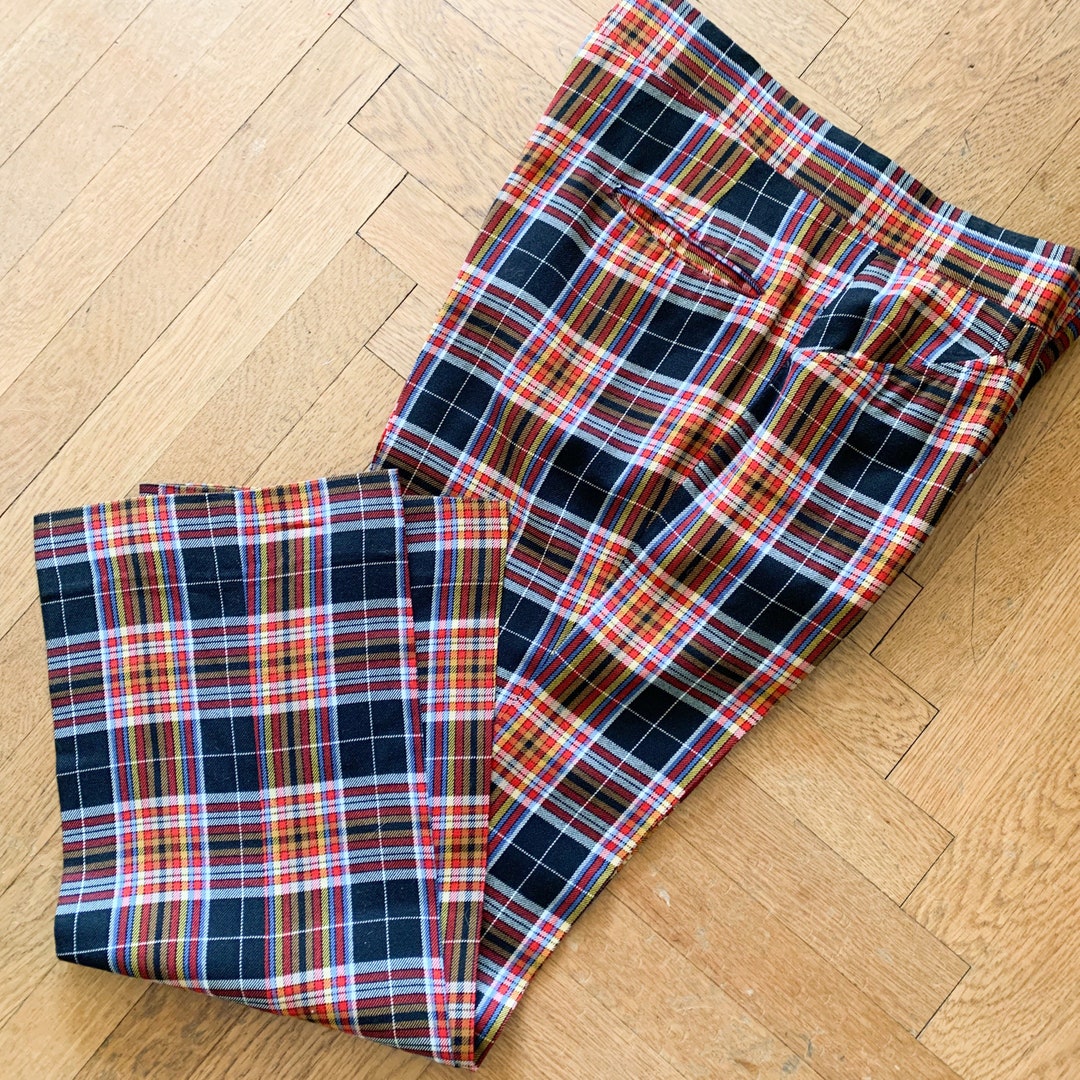 Vintage 1970s Irby-mayes Dallas Plaid Wool Men's Trousers - Etsy