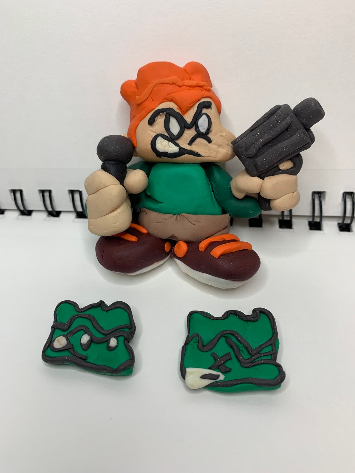 FNF Pico Clay Figure - Etsy