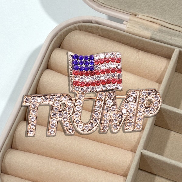 Rhinestone Trump Lapel Pin - Etsy