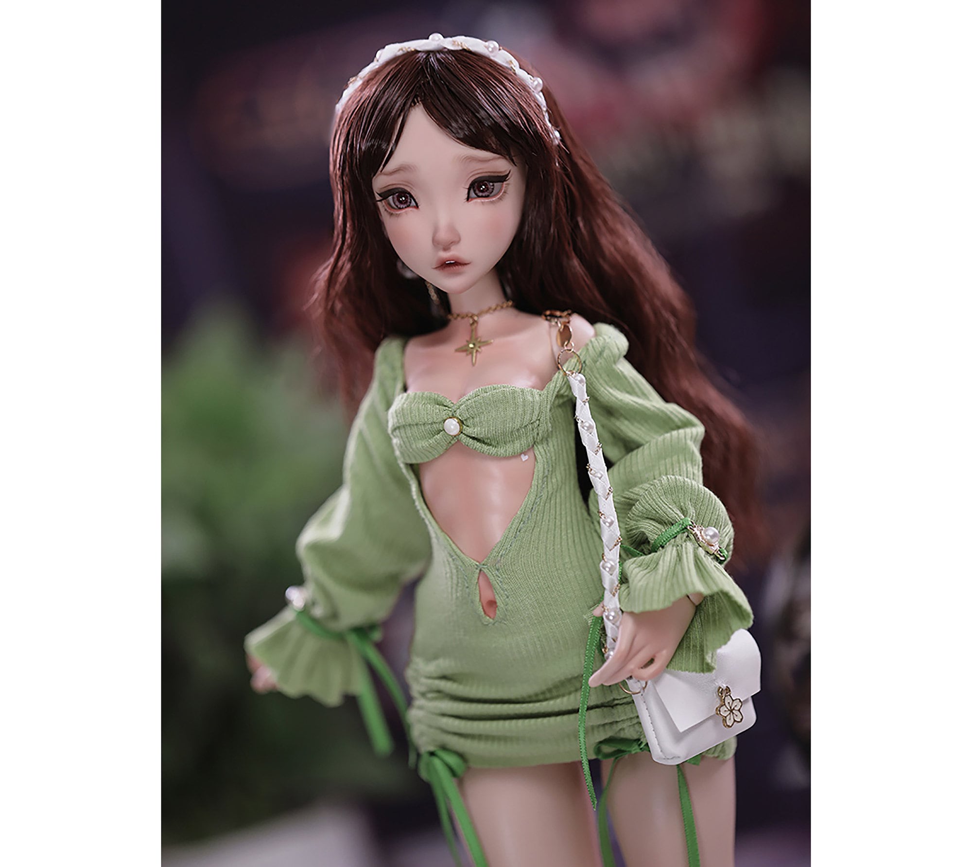Sexy 1/4 Bjd Doll Funny Girl Bjd Doll A Full Set Green - Etsy