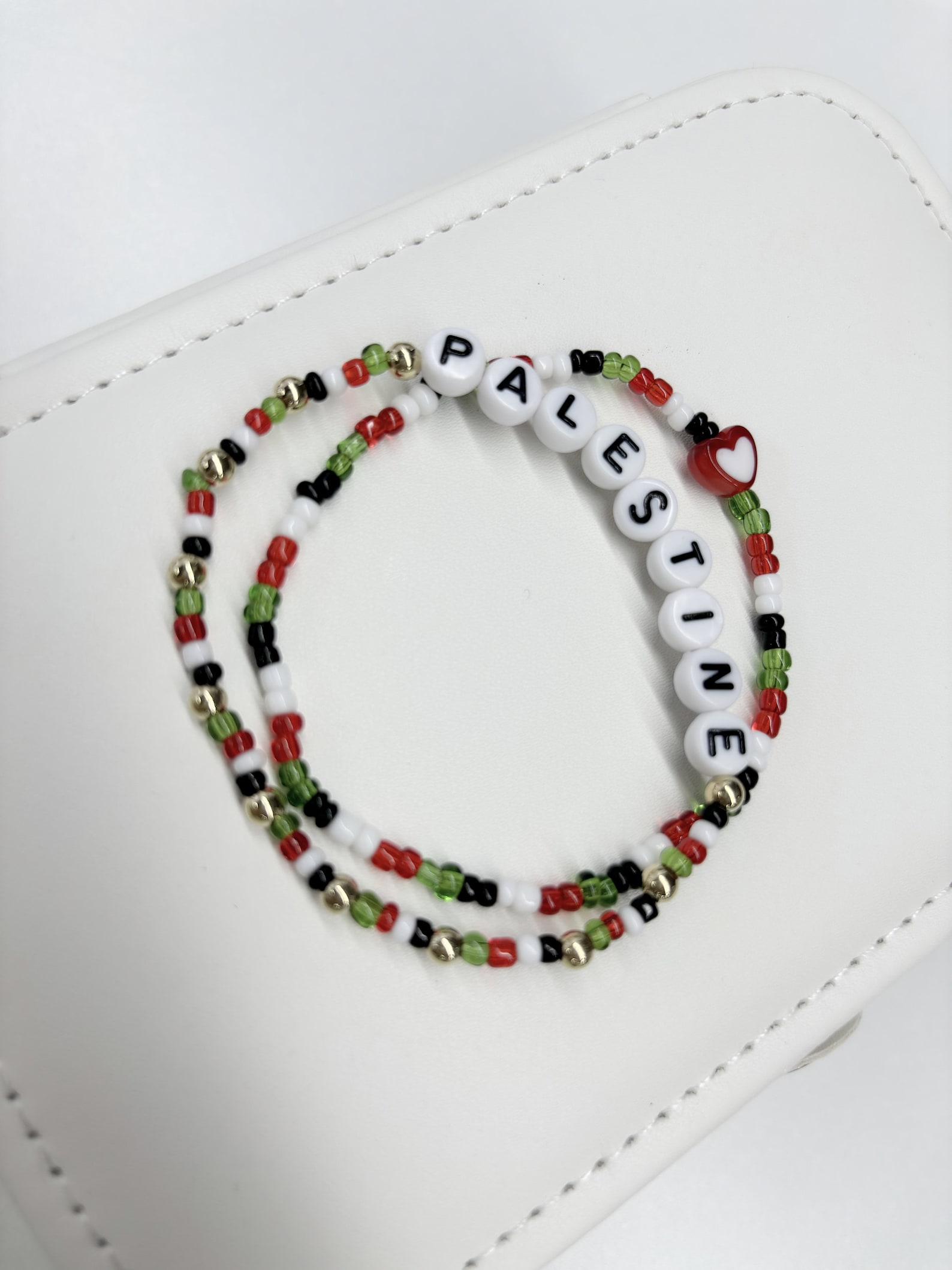 Palestine Flag Bracelet,palestine Beaded Bracelet, Stand With Palestine ...