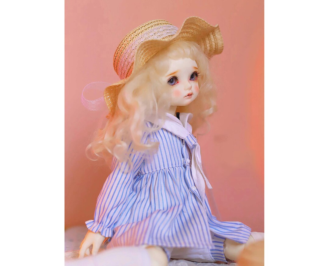 Minimalist Bjd Doll's Accessories Hat,retro Bjd Doll's Woven Bow Ribbon ...