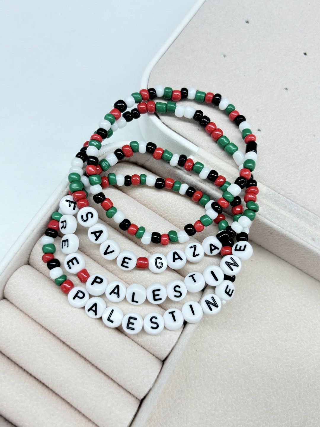 Palestine Bracelet, Palestine Beaded Bracelet, Charity Bracelet ...