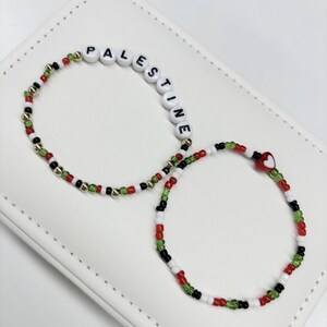 Palestine Flag Bracelet,palestine Beaded Bracelet, Stand With Palestine ...