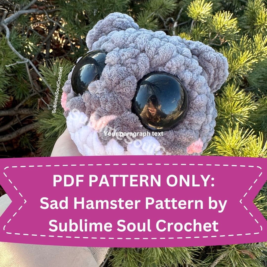 DIGITAL PATTERN ONLY: Crochet Sad Hamster Pattern Pdf Only - Etsy