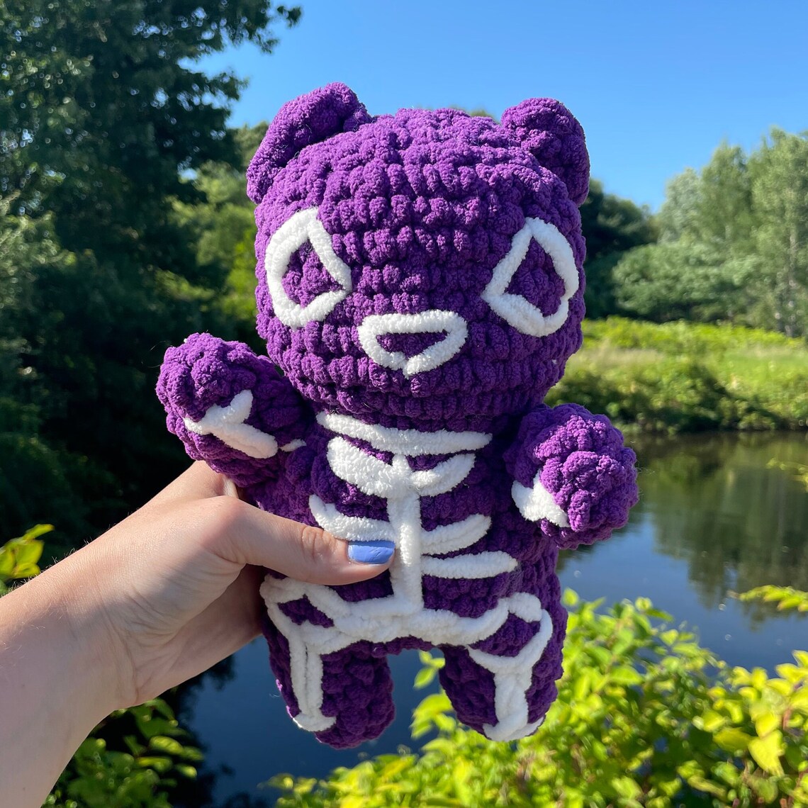Handmade Crochet Skeleton Teddy Bear - Etsy