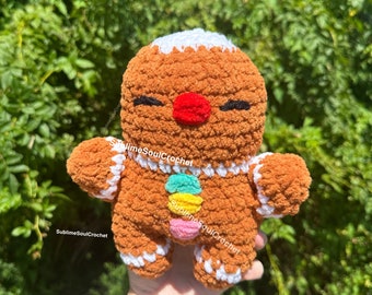 Squishy Christmas Gingerbread Cookie Man Squishmallow Crochetmallow ...