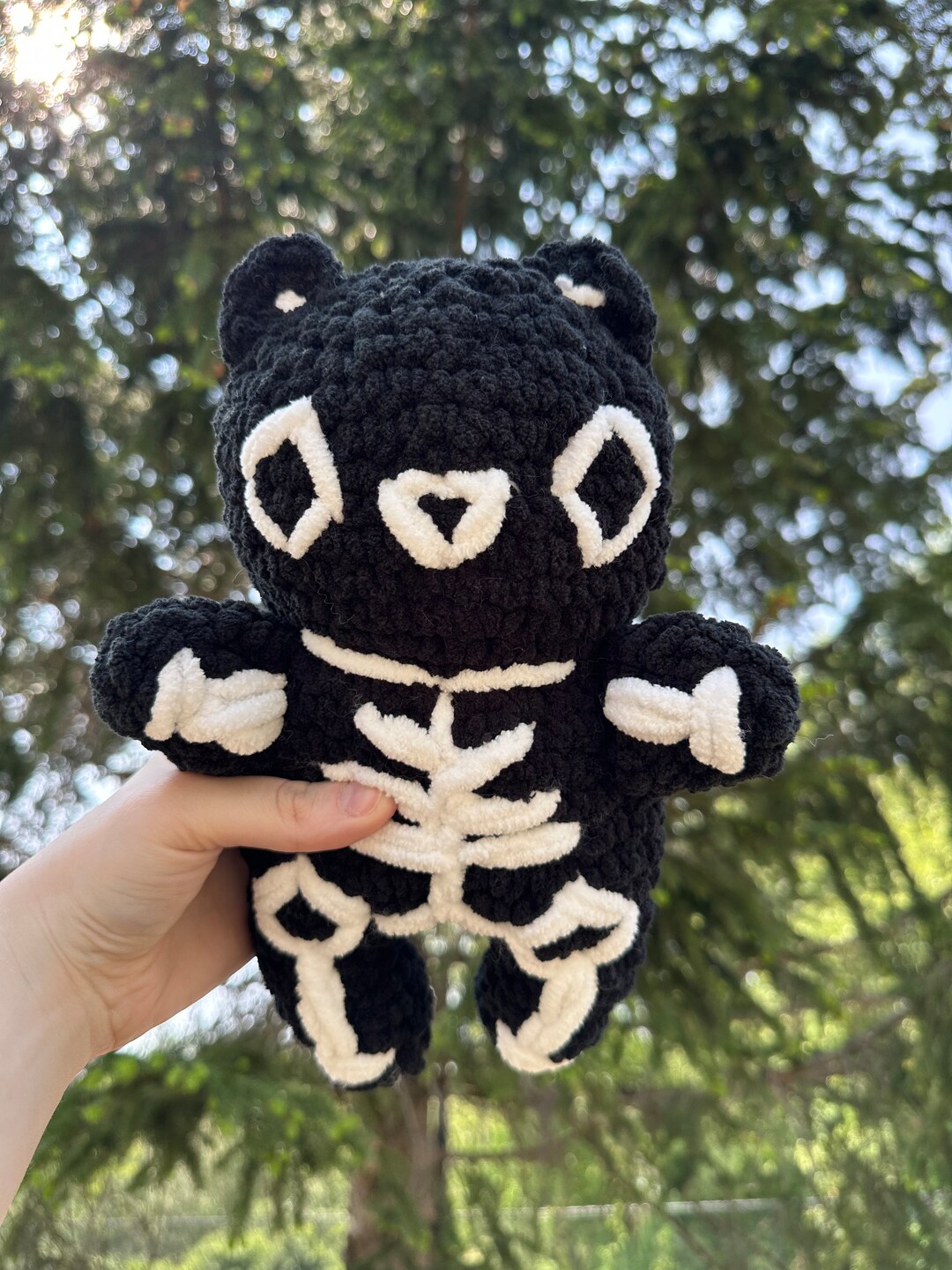 Handmade Crochet Skeleton Teddy Bear - Etsy
