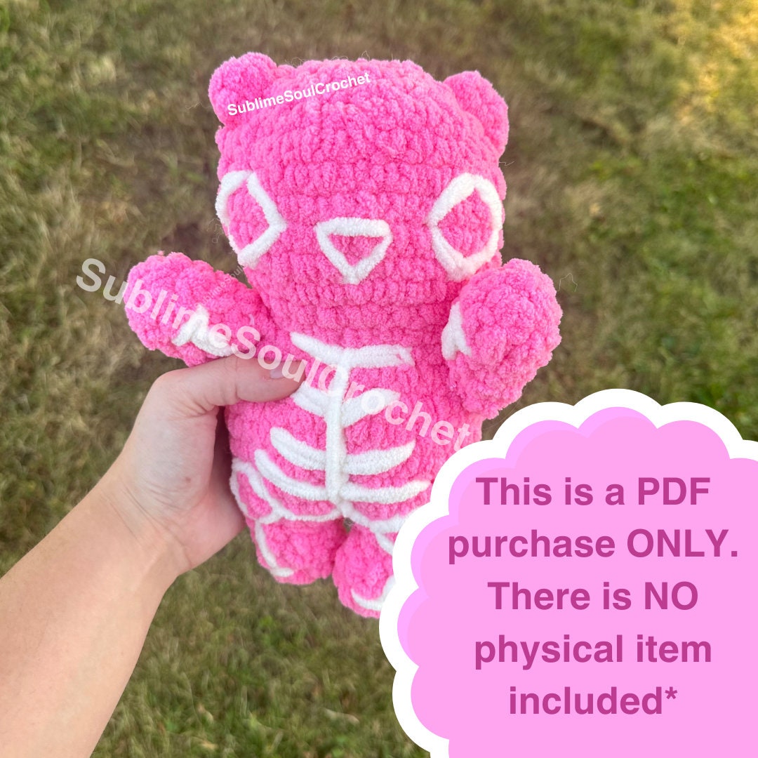 DIGITAL PATTERN ONLY: Crochet Skeleton Teddy Bear Pattern - Etsy