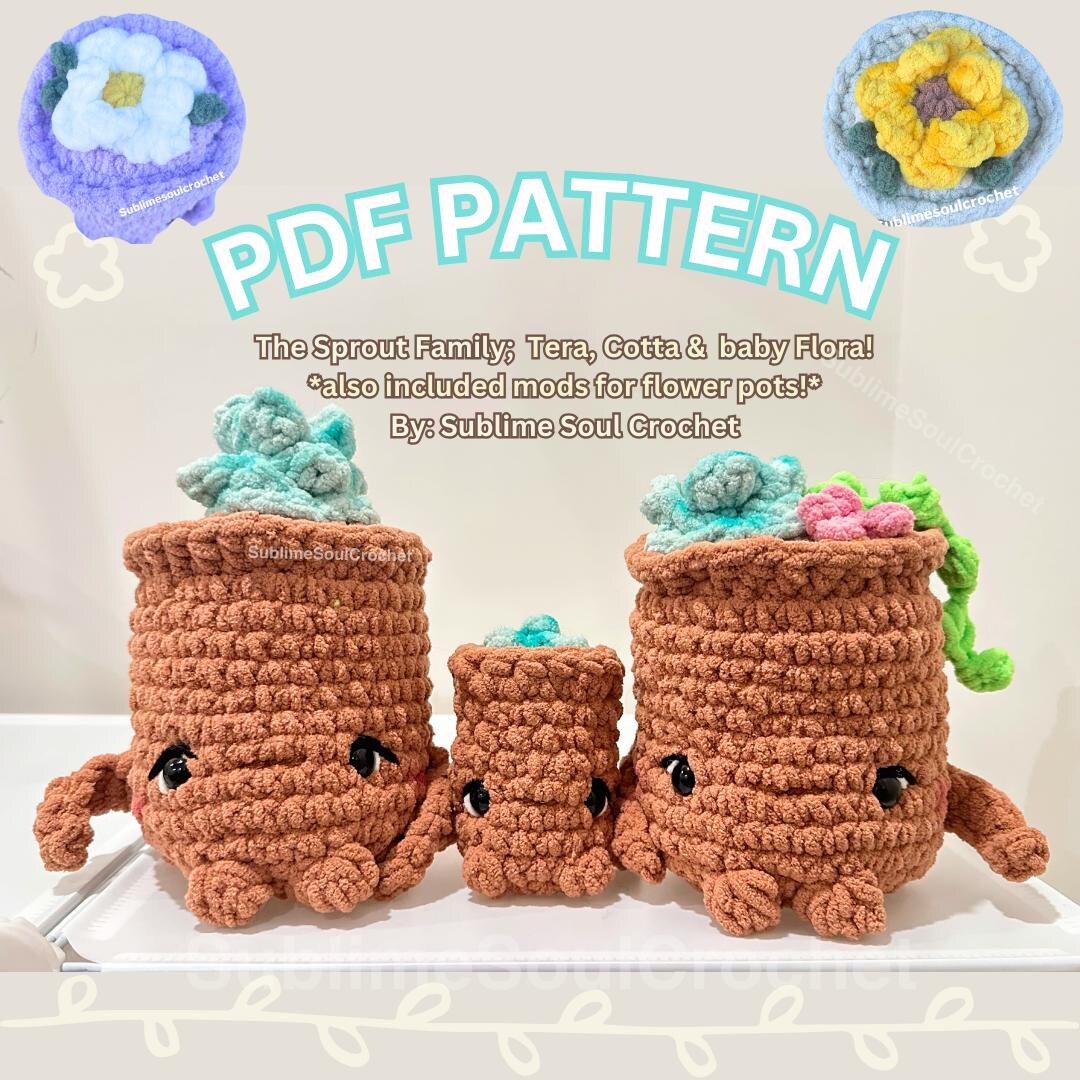 DIGITAL PATTERN ONLY: the Sprout Family Pdf Crochet Pattern - Etsy