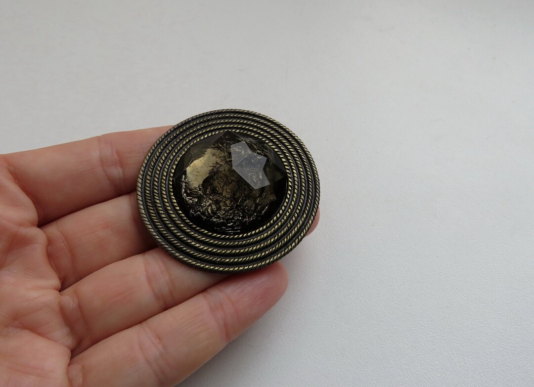 Round Brooch Circle Pin Vintage Jewelry Gift for Mum - Etsy