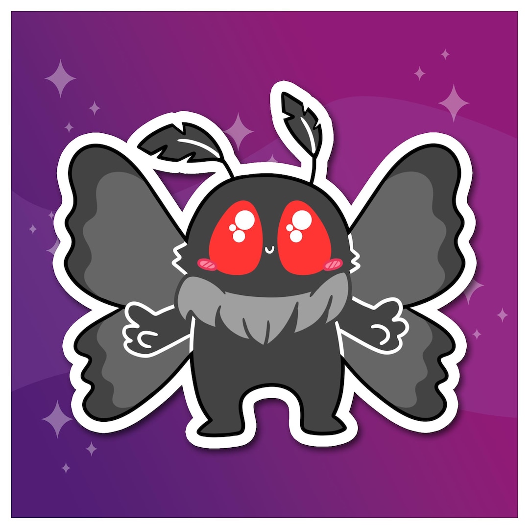Cute Mothman Cryptid Sticker Etsy