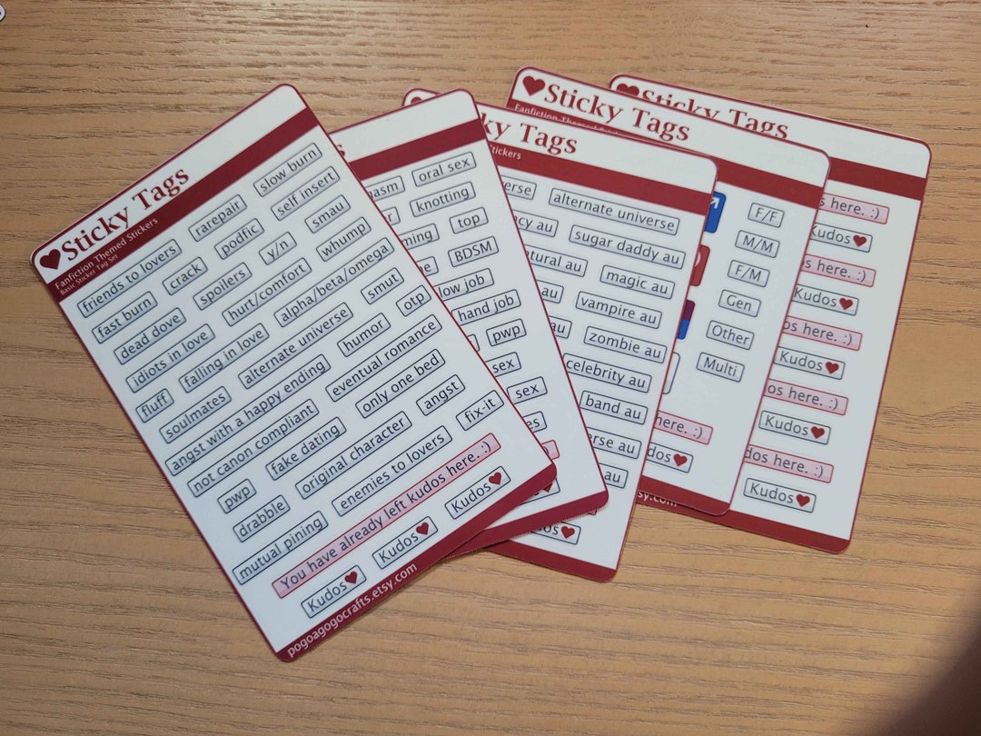 Custom Fanfiction Tag Sticker Sheet - Etsy
