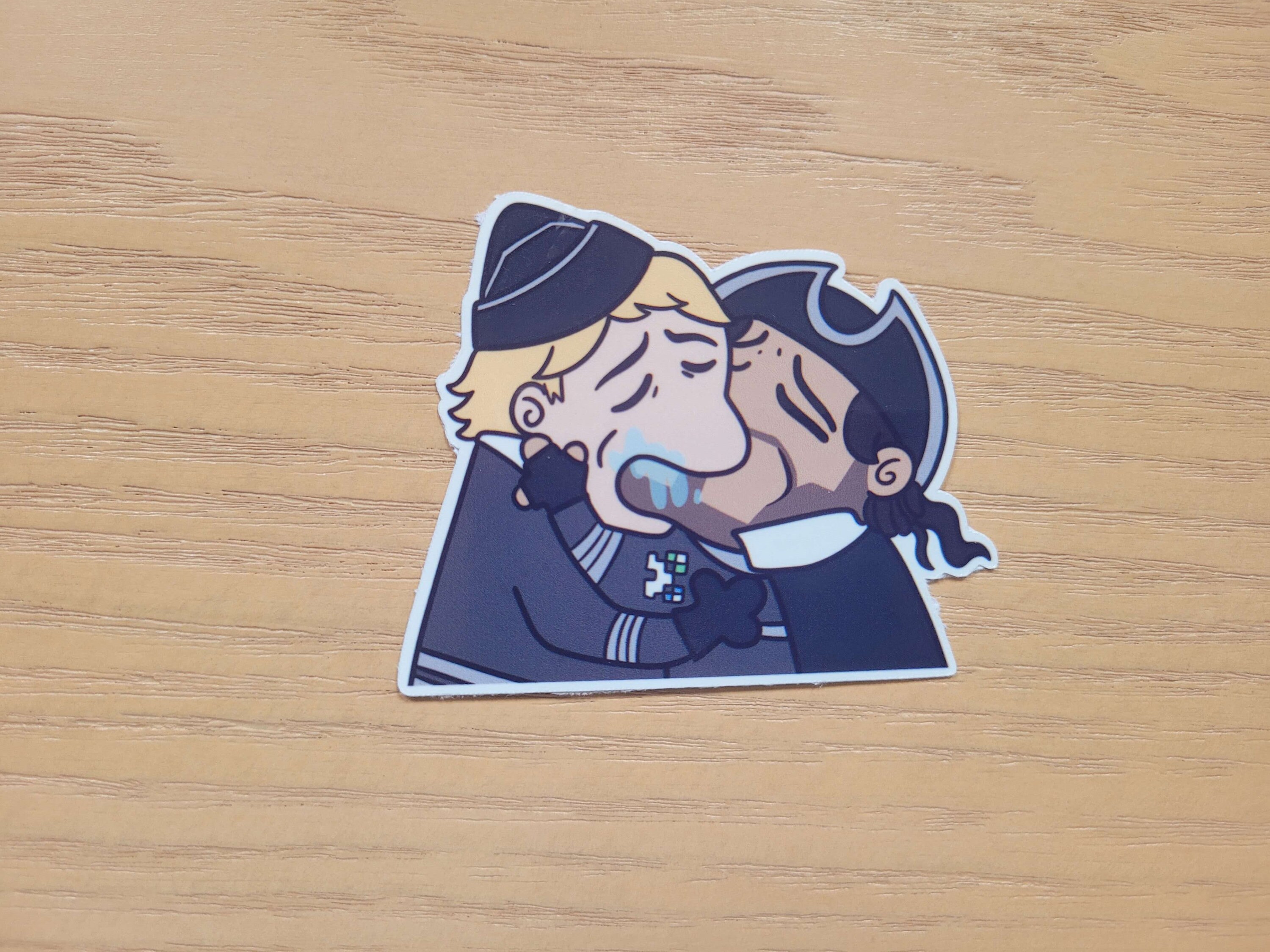 Rhyikaverse Characters Kissing Sloppy Stickers - Pirates, Vianton ...