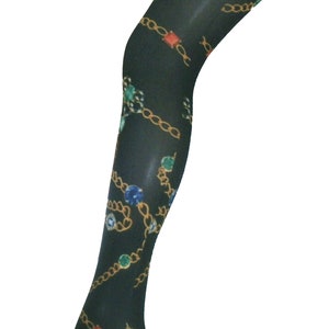 Vintage Pop Art Alternative Patterned Printed Tights Festival - Etsy