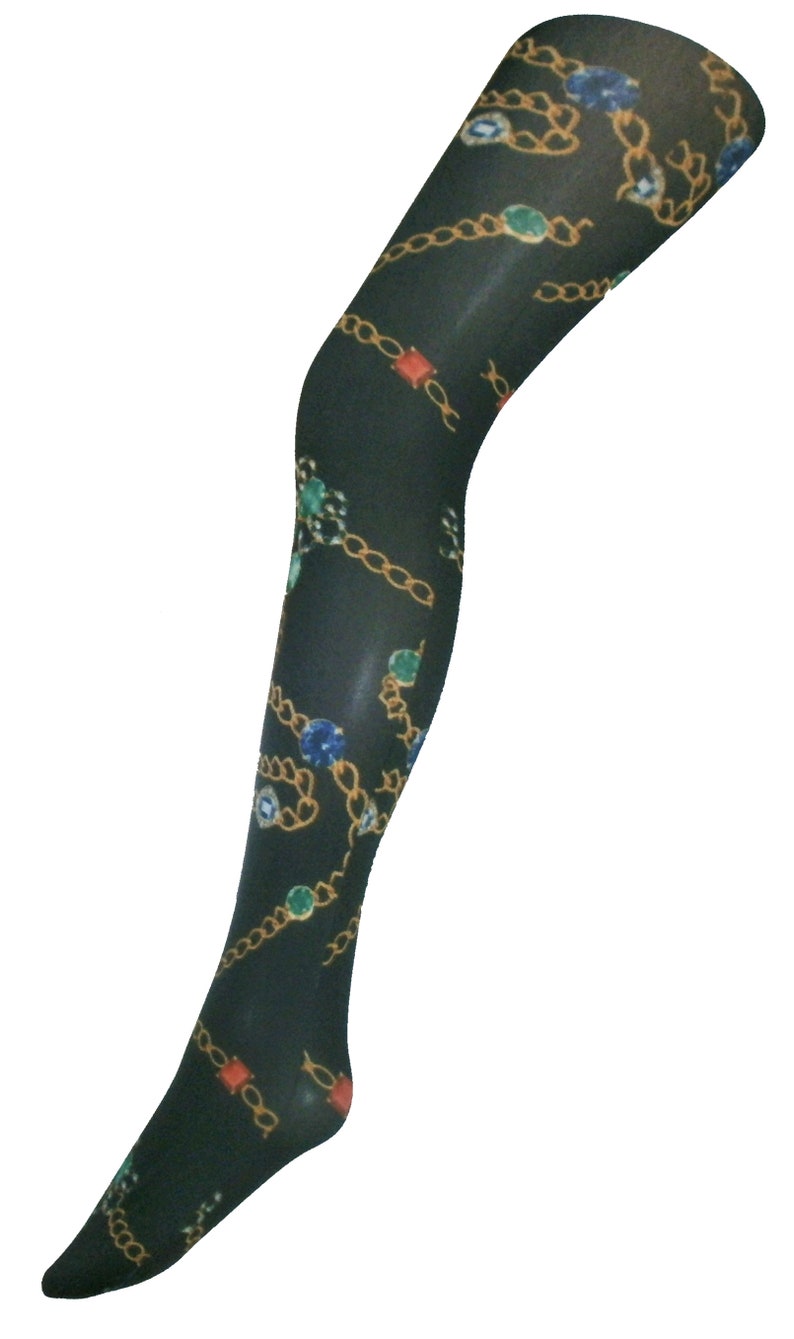 Vintage Pop Art Alternative Patterned Printed Tights Festival - Etsy