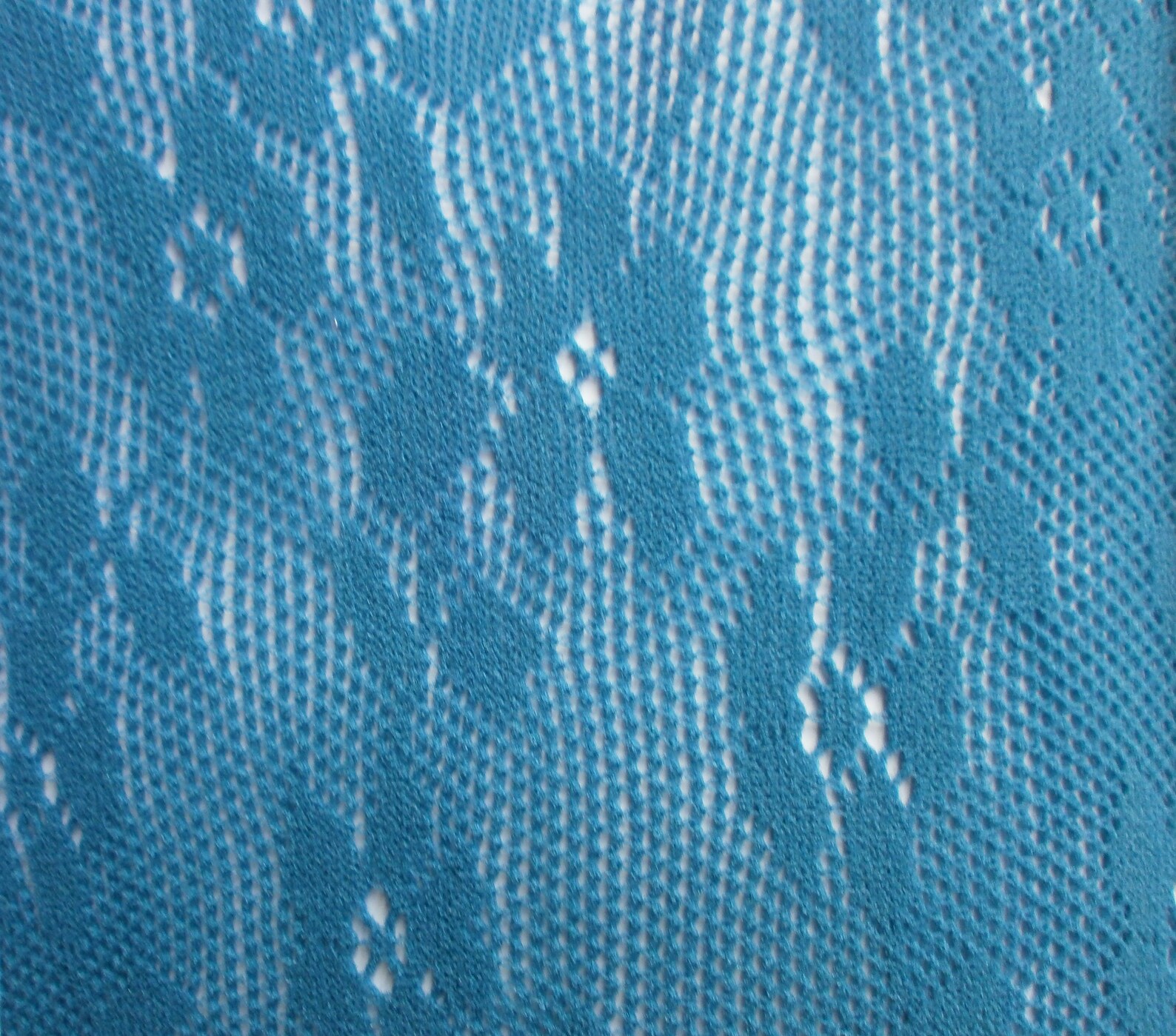 Teal Blue Floral Patterned Lace Net Vintage Fishnet Tights Alternative ...