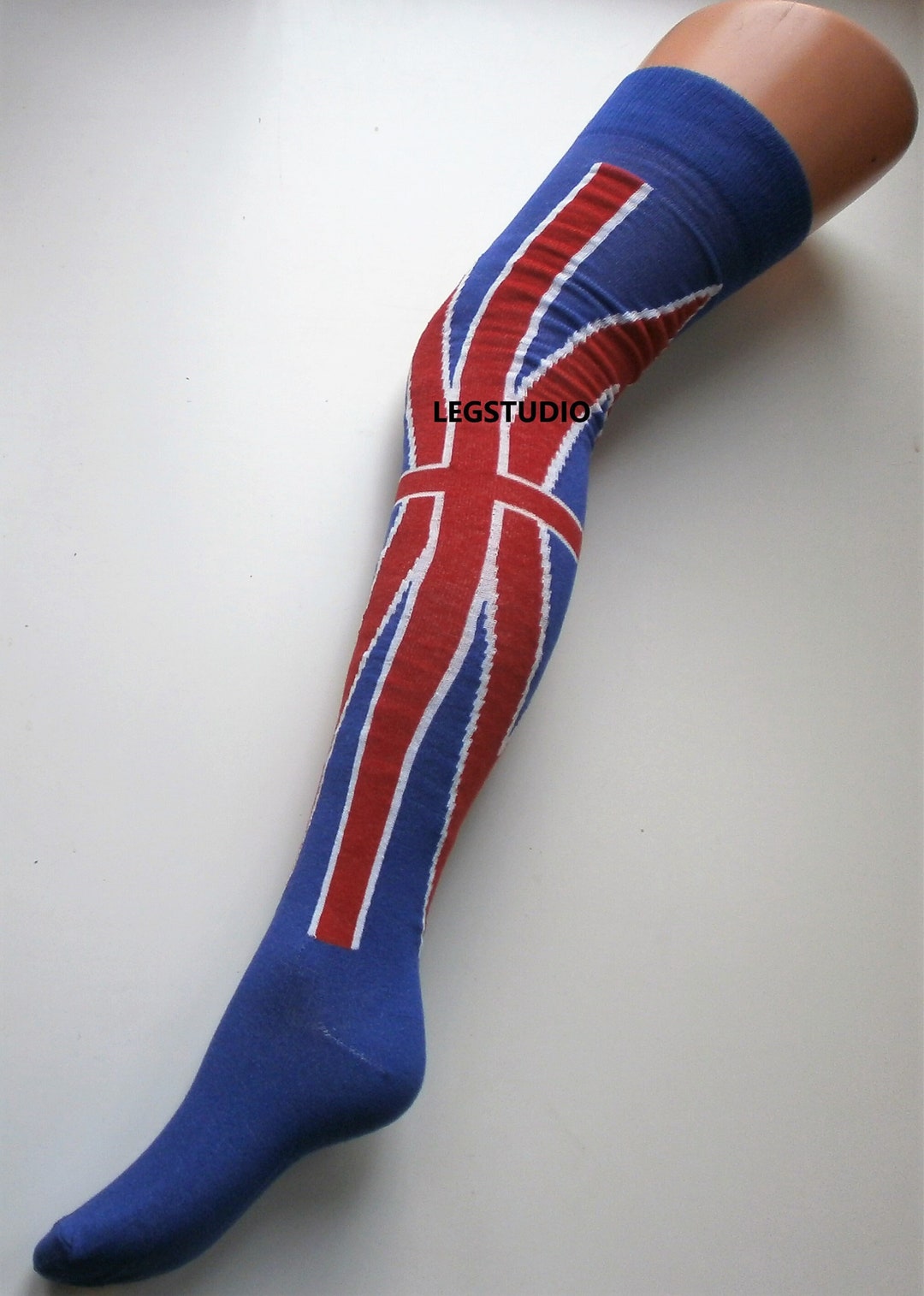 Union Jack Over Knee Socks: British Flag Thigh High - Women's Shoe Size ...
