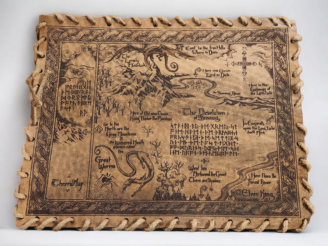 Thorins Map -leather - Etsy