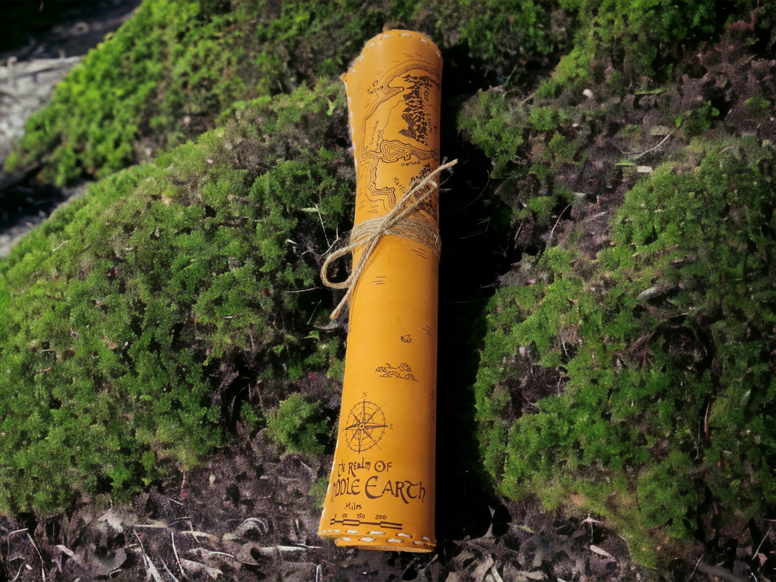 Leather Map of Middle Earth - Etsy