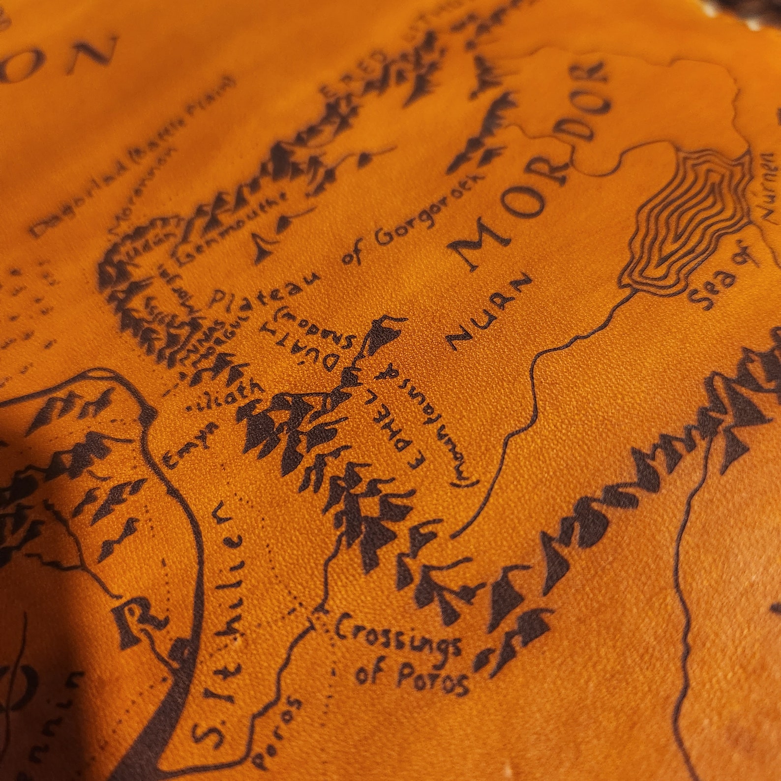 Leather Map of Middle Earth - Etsy