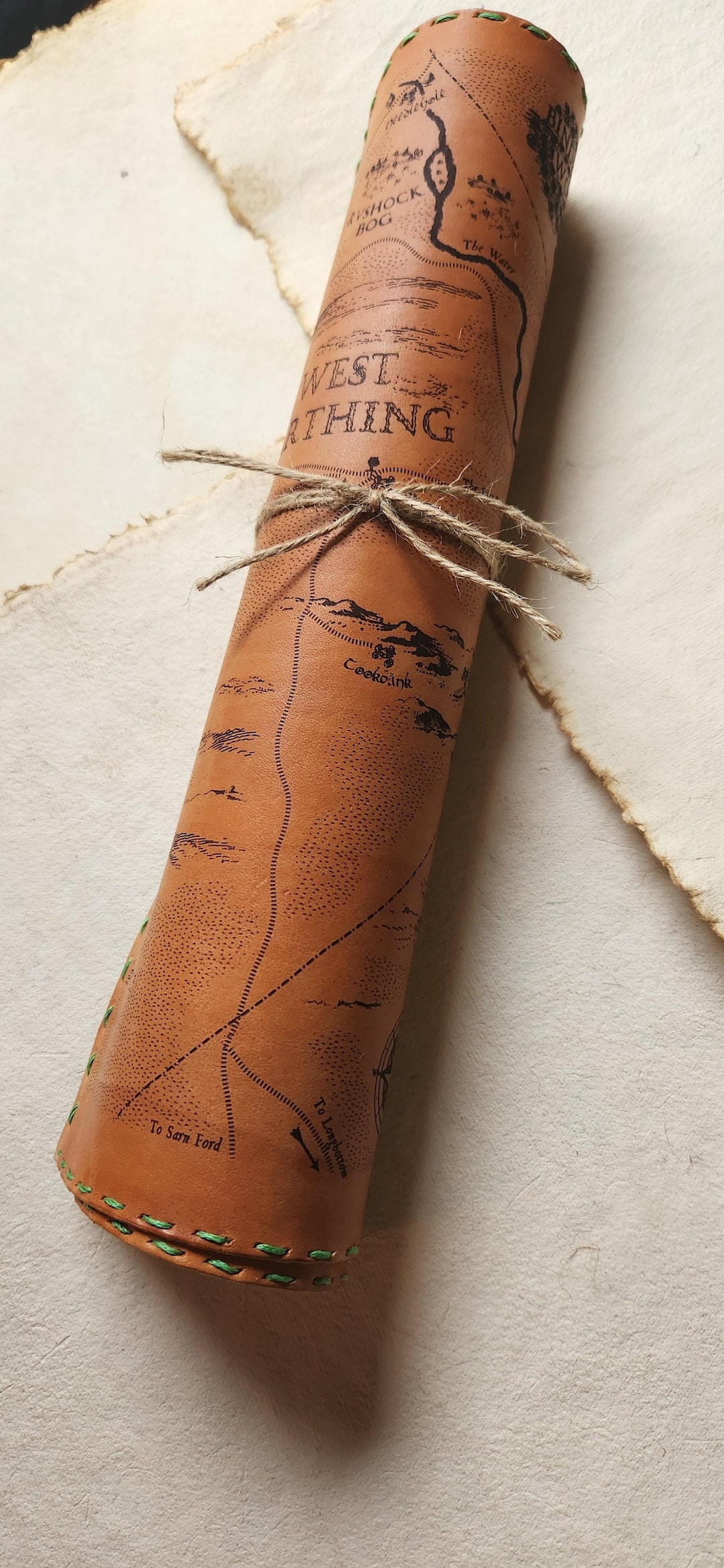 Leather Map of the Shire - Etsy