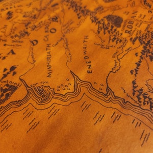 Leather Map of Middle Earth - Etsy