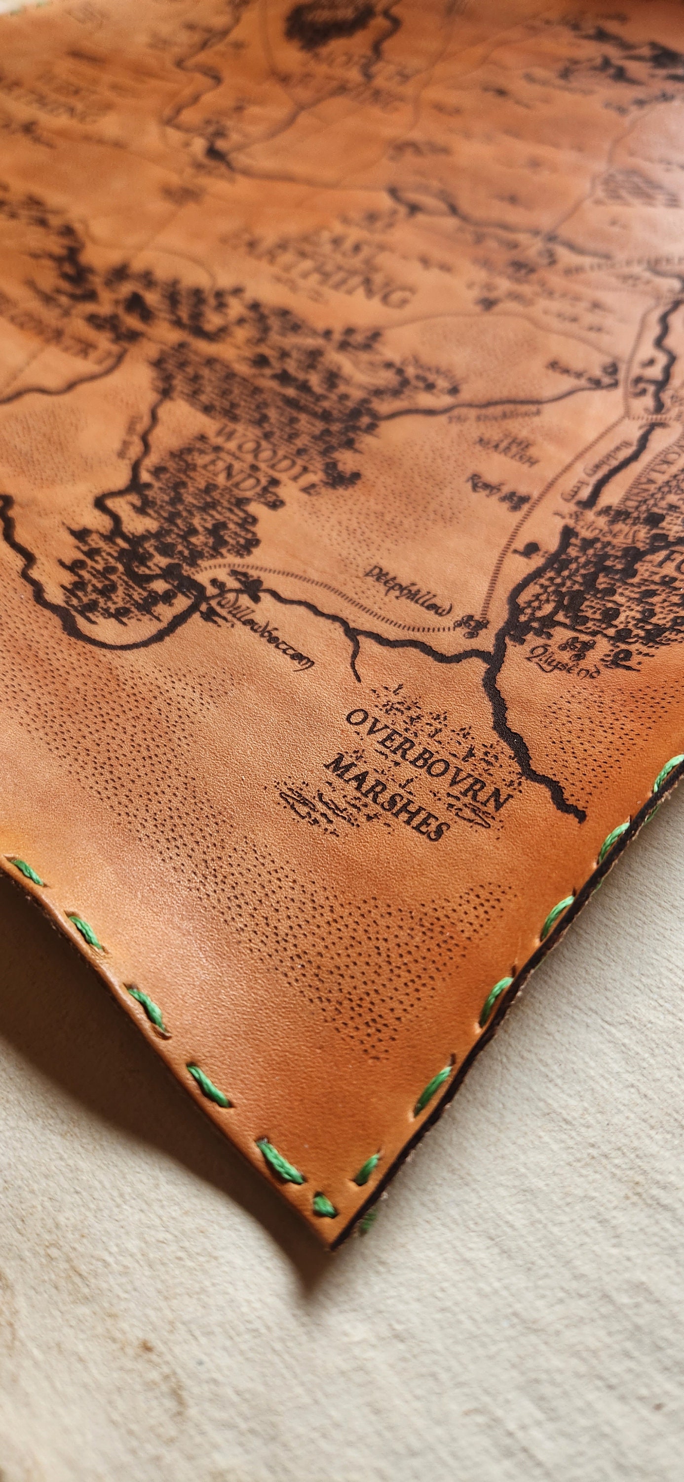 Leather Map of the Shire - Etsy