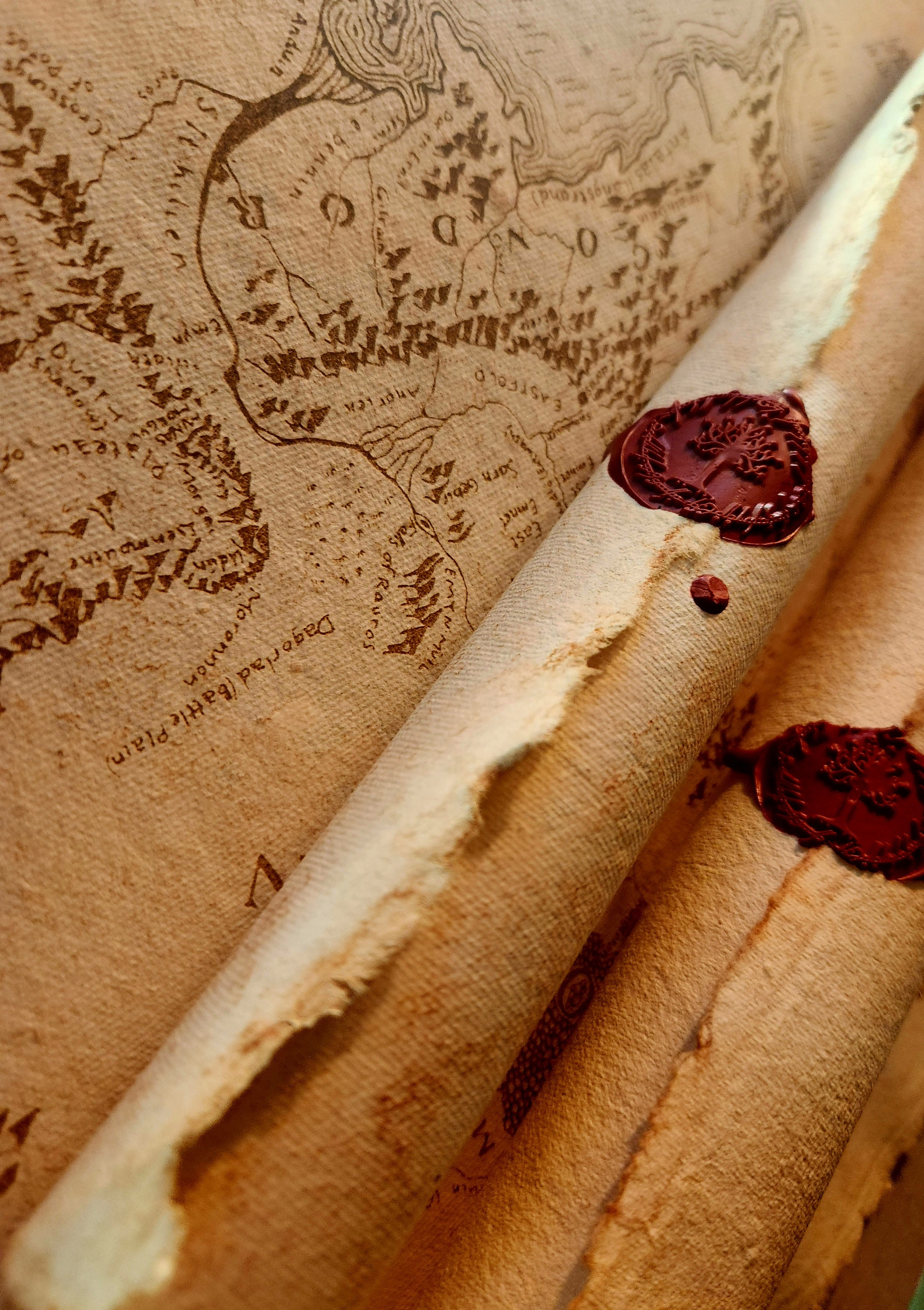 Lord of the Rings Wax Sealed Map of Middle Earth - Etsy