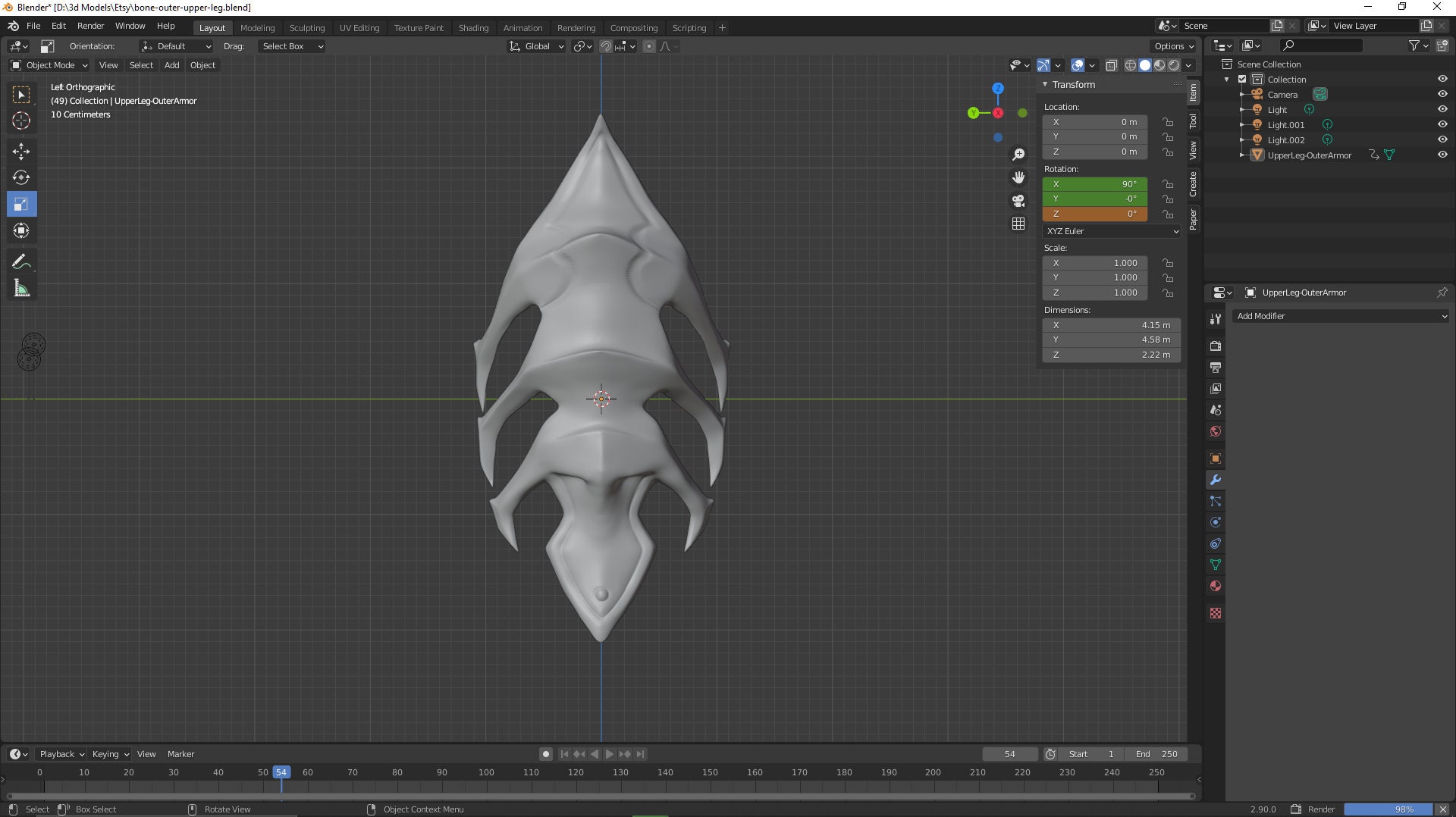 Sylvanas Windrunner Shadowlands Upper Skeletal Leg Armor - Blizzard ...