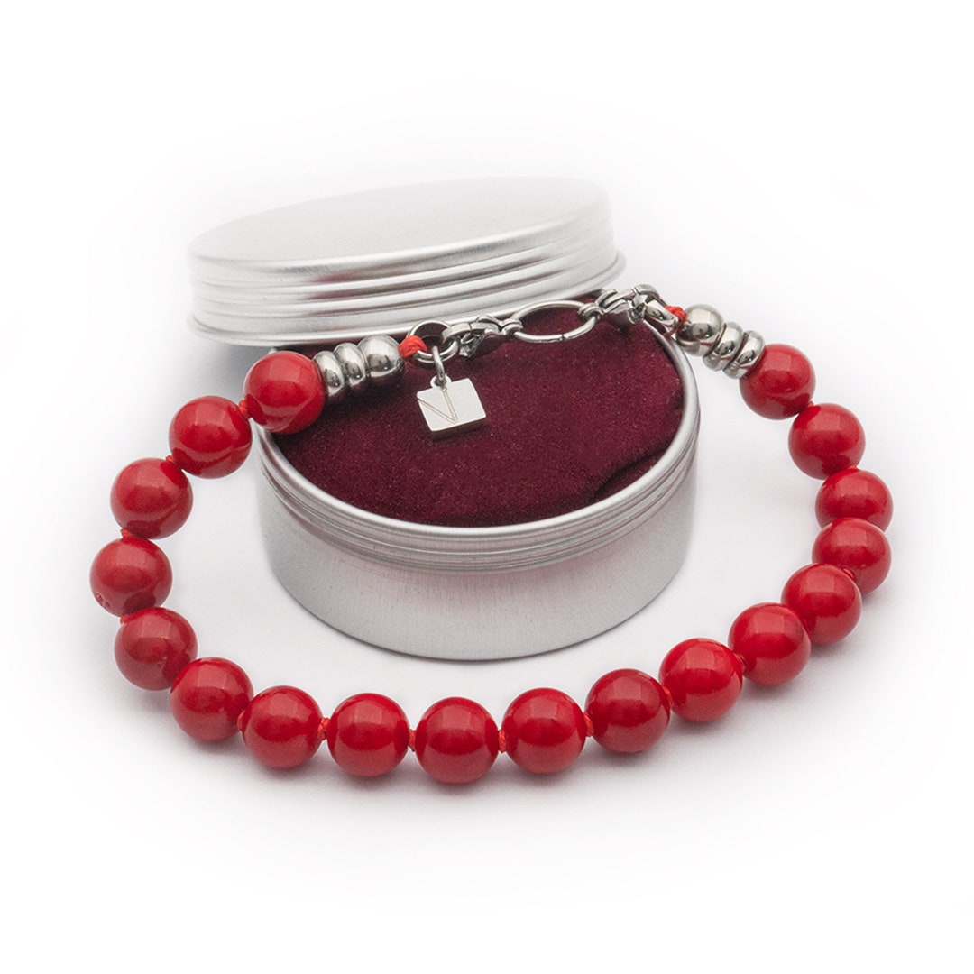 Red Jade Healing Bracelet - Handmade Gift for Mom - Energy & Balance ...