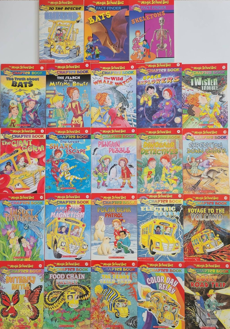 The Magic School Bus Chapter Books by Scholastic/ Vintage Book 1990s ...