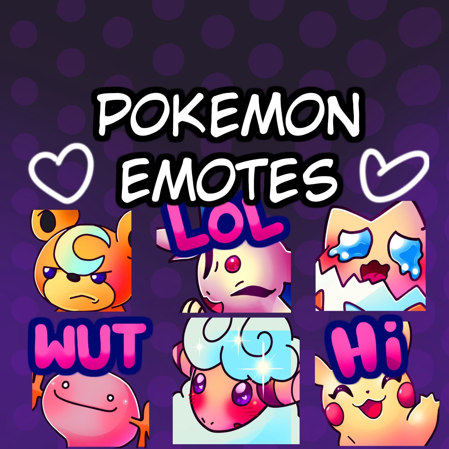 Cute Pokemon Emote Set - Etsy