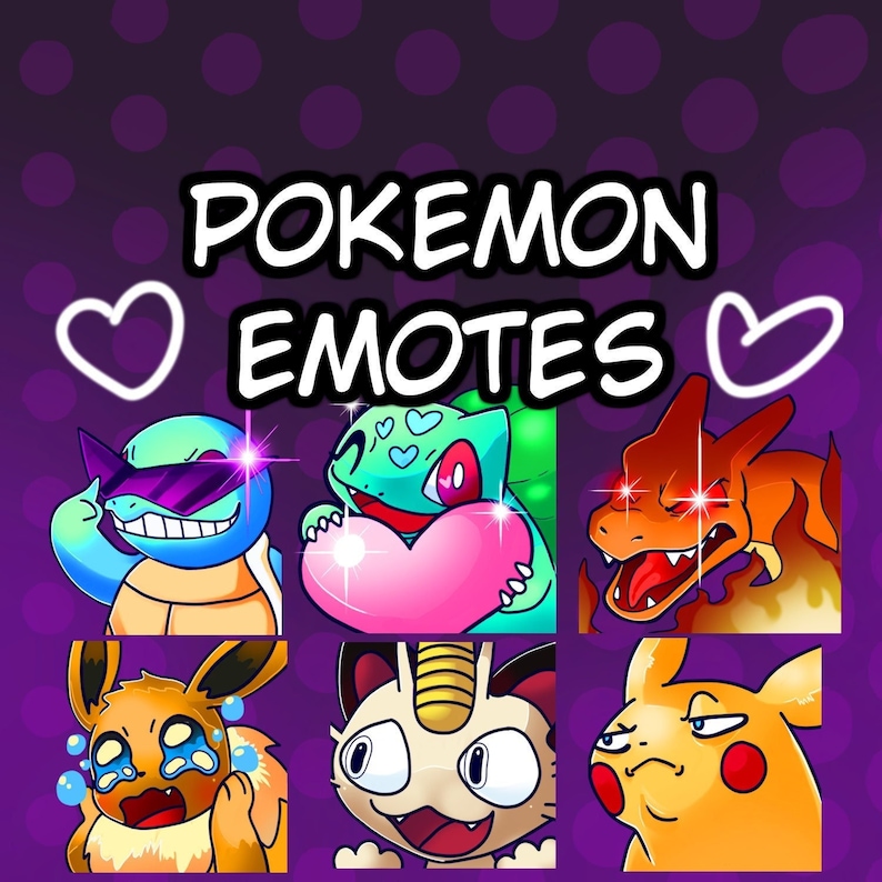 Pokemon Emote Set Generation 1 - Etsy