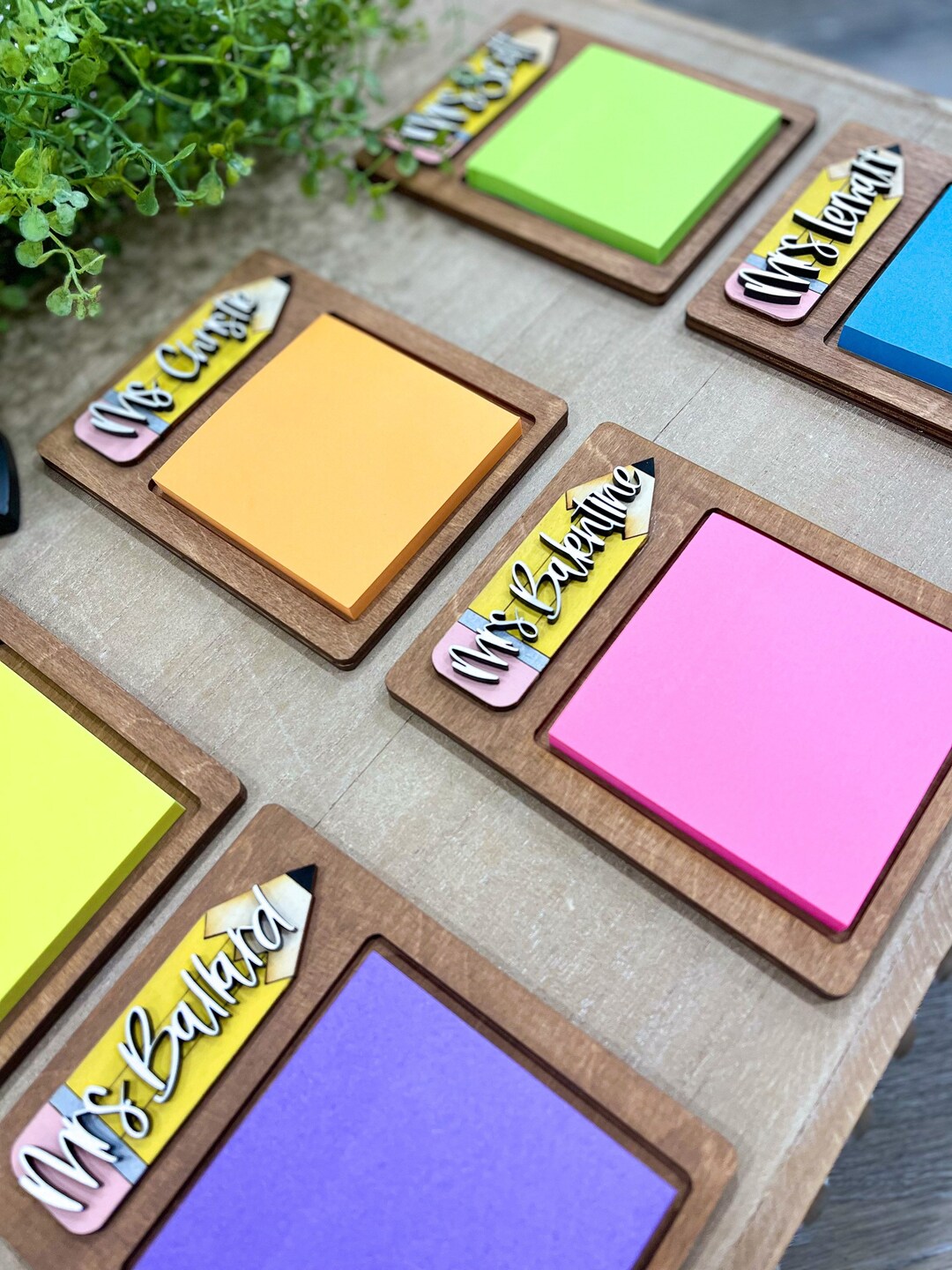 Personalized Teacher Gift, Sticky Pad Holder, Gift for Christmas ...