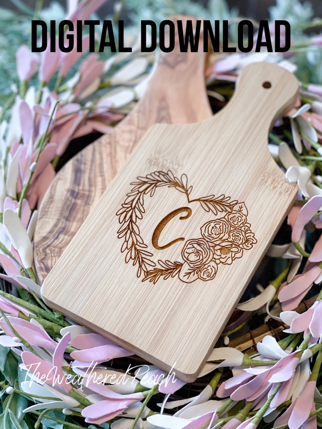 Floral Heart Engrave SVG FILE File Digital Download - Etsy