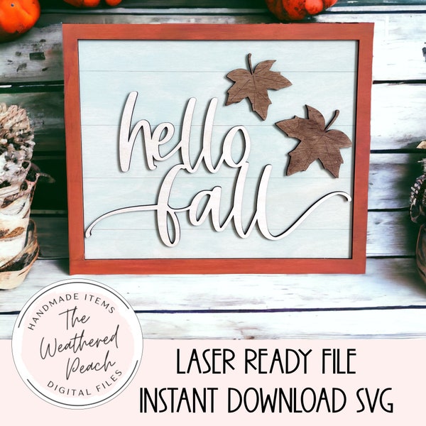 Hello Fall Svg - Etsy
