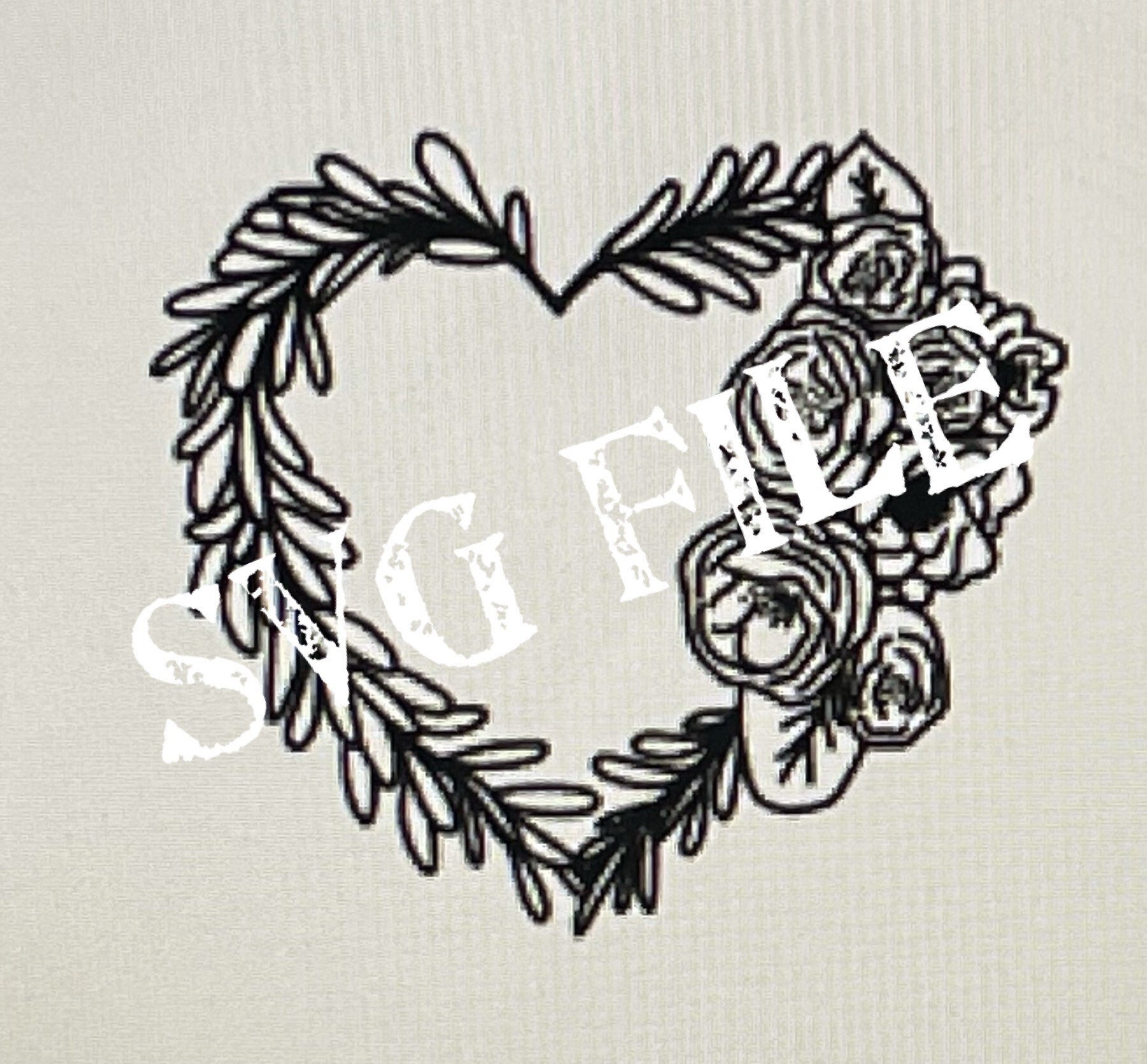 Floral Heart Engrave SVG FILE File Digital Download - Etsy
