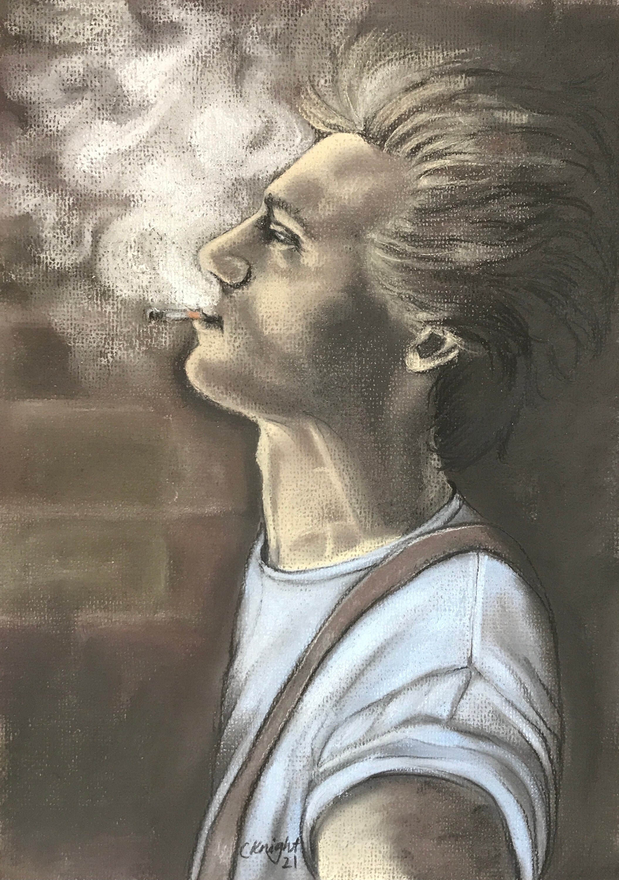 Cigarette Smoke Painting